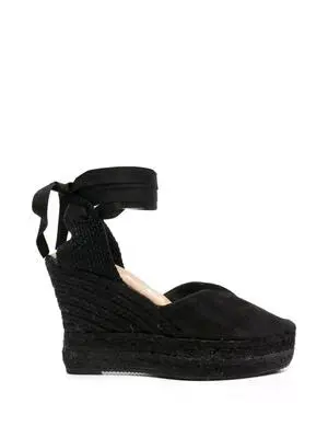 Manebí Suede Wedge Espadrilles - Black
