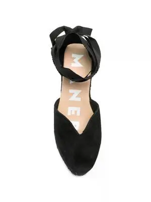Manebí Suede Wedge Espadrilles - Black