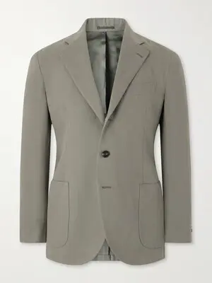 J. MUESER Waverly Cotton And Linen-blend Blazer