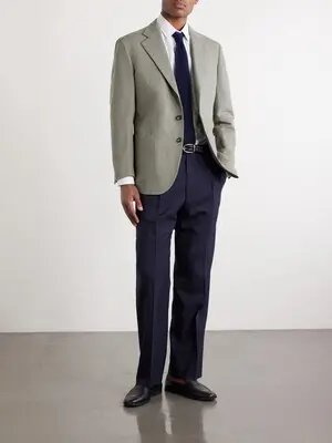 J. MUESER Waverly Cotton And Linen-blend Blazer