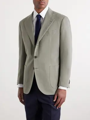 J. MUESER Waverly Cotton And Linen-blend Blazer