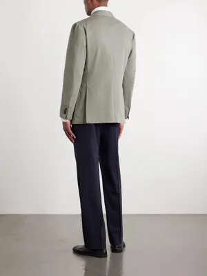 J. MUESER Waverly Cotton And Linen-blend Blazer