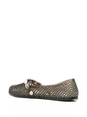 ANCIENT GREEK SANDALS Iro Shell-embellished Ballet Flats - White