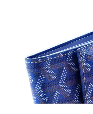 Goyard Varenne Continental Wallet With Strap Coated Canvas - Blue