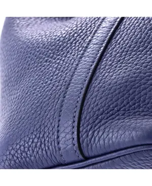 Hermès Pm Eclat Picotin Lock Bag Clemence - Blue/ Blue/ Red