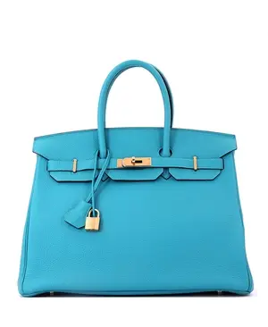 Hermès Birkin 35 Handbag - Turquoise