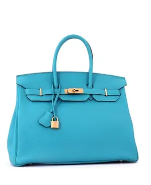 Hermès Birkin 35 Handbag - Turquoise