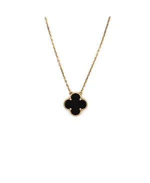 VAN CLEEF & ARPELS Vintage Alhambra Pendant Necklace, 16.25 Inches - Gold