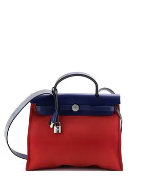 Hermès 31 Herbag Zip - Red/ Blue