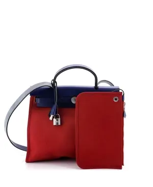 Hermès 31 Herbag Zip - Red/ Blue