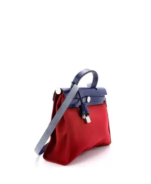 Hermès 31 Herbag Zip - Red/ Blue