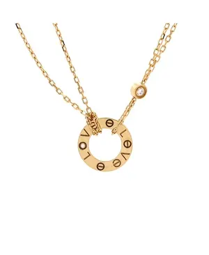 CARTIER Diamonds Love Pendant Necklace, 16 - Gold