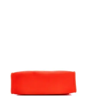 Hermès 31 Herbag Zip Leather And Toile - Orange