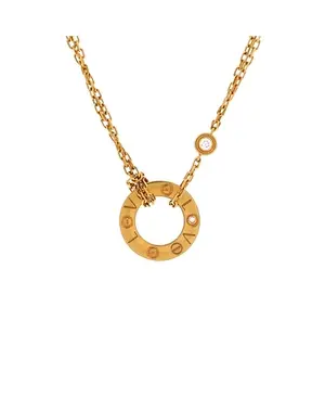 CARTIER Love Pendant Necklace With Diamonds - Gold