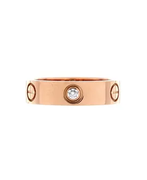 CARTIER Love 3 Diamond Band Ring - Pink