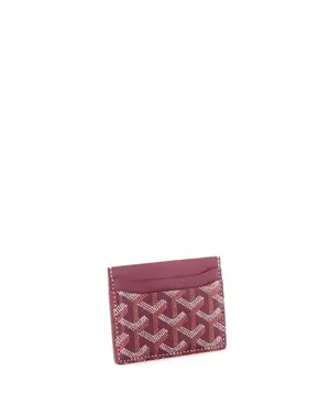 Goyard Saint Sulpice Card Holder Coated Canvas - Red