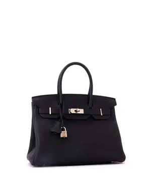 Hermès Birkin 30 Handbag With Palladium Hardware - Noir