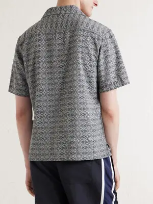 Aimé Leon Dore Novelty Camp-collar Cotton-jacquard Shirt
