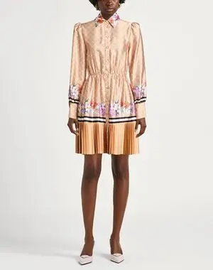 CRISTINAEFFE Satin Mini Shirt Dress