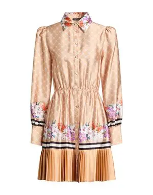CRISTINAEFFE Satin Mini Shirt Dress