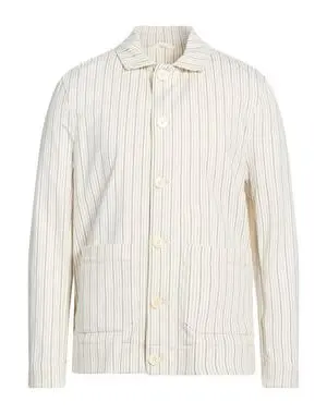 CIRCOLO 1901 Striped Jersey Overshirt - White