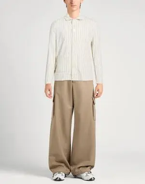 CIRCOLO 1901 Striped Jersey Overshirt - White