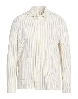 CIRCOLO 1901 Striped Jersey Overshirt - White