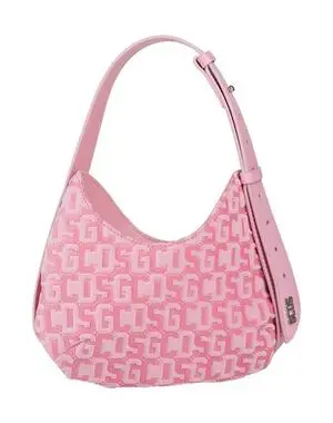 Gcds Hobo Bag With Logo Print Pink