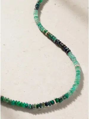 Jia Jia Arizona 14-karat Gold, Emerald And Diamond Necklace - Green