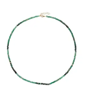 Jia Jia Arizona 14-karat Gold, Emerald And Diamond Necklace - Green