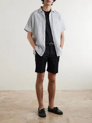 Portuguese Flannel Aaron Striped Cotton And Linen-blend Shirt