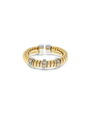 ALBERTO MILANI 18k Yellow Diamond Tubogas Ring - Gold