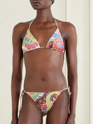 Etro Paisley-print Triangle Bikini - Multi