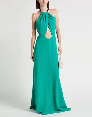 Emilio Pucci Emerald Polyester Elastane Silk Maxi Dress