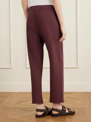 JAMES PERSE Cropped Cotton-terry Track Pants