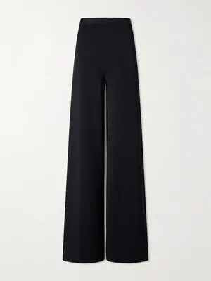 Ralph Lauren Mid-rise Wide-leg Crepe Pants - Black