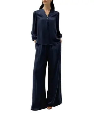 Lilysilk Silk Suede V-neck Blouse