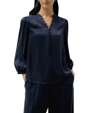 Lilysilk Silk Suede V-neck Blouse
