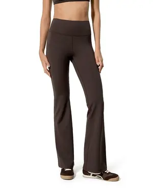 Lilysilk Silk Contour High-rise Flared Leggings - Coffee Bean