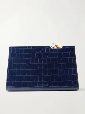 Jacquemus La Plage Croco-embossed Leather Shoulder Bag
