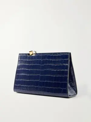 Jacquemus La Plage Croco-embossed Leather Shoulder Bag
