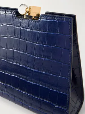 Jacquemus La Plage Croco-embossed Leather Shoulder Bag