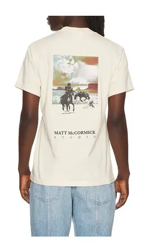 AUSTIN POST X Matt Mccormick Ceremony Of Certainty Stage Pocket Tee In Cream