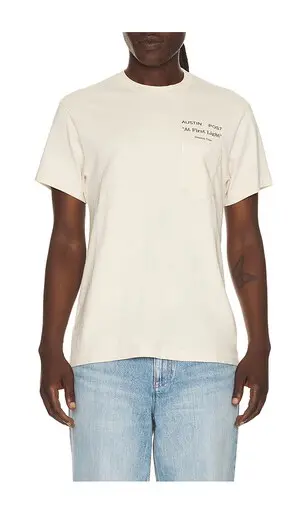 AUSTIN POST X Matt Mccormick Ceremony Of Certainty Stage Pocket Tee In Cream