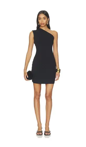Cult Gaia One Shoulder Ribbed Knit Mini Dress
