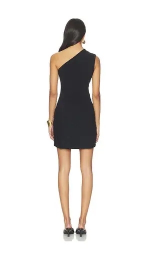 Cult Gaia One Shoulder Ribbed Knit Mini Dress