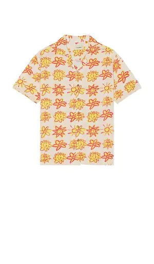 CRITICAL SLIDE Mojo Resort Shirt In Beige,yellow
