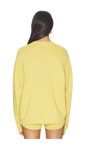 Eterne Lightweight French Terry Oversized Crewneck Sweatshirt - Saffron