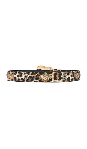 8 Other Reasons Print Belt With Gold-tone Detail