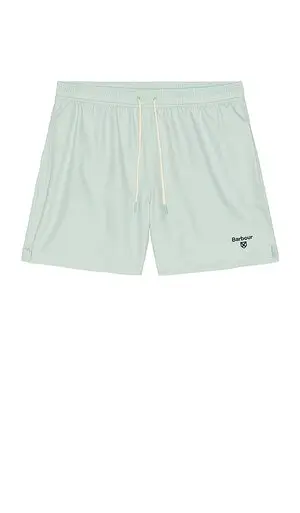 Barbour Water Reactive Leaf Print Swim Short - Mint Blue
